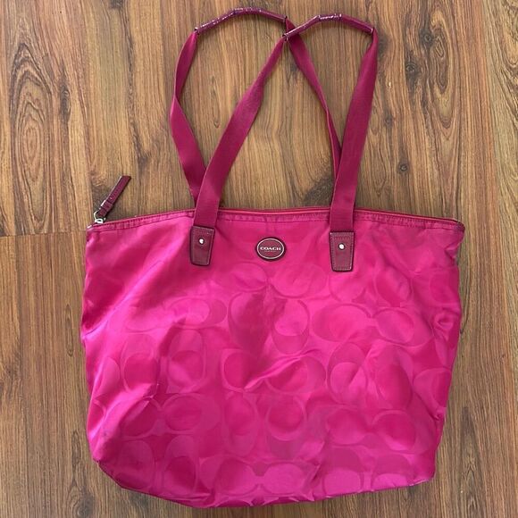 Coach | Bags | Coachfuchsia Tote Bag As Is | Poshmark